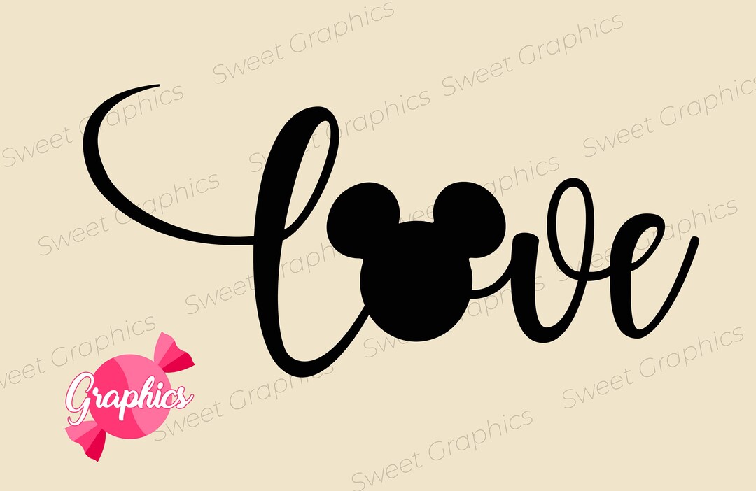 Mickey Love SVG, Mouse Love SVG - Etsy