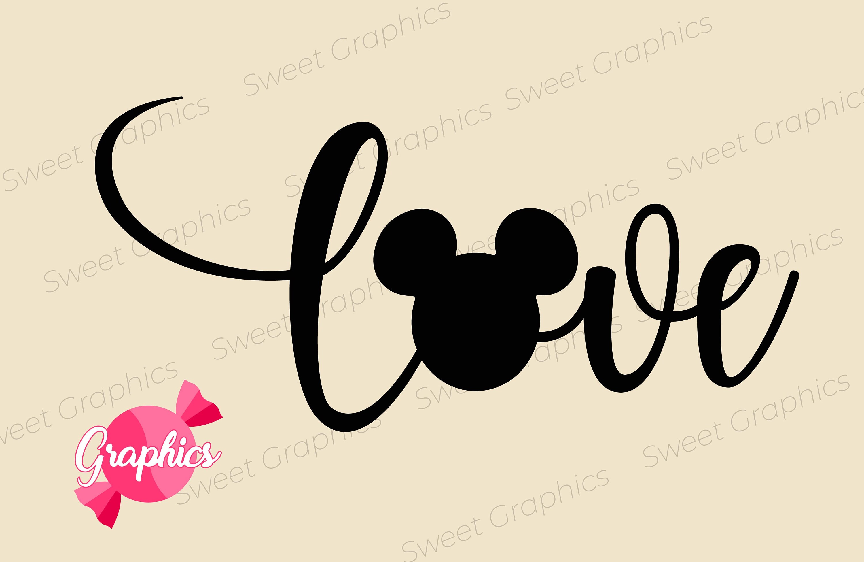 Mickey Love SVG, Mouse Love SVG - Etsy