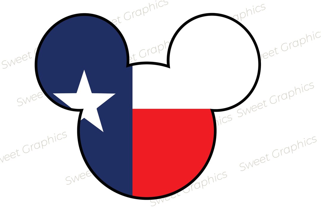 Mickey Texas Svg - Etsy