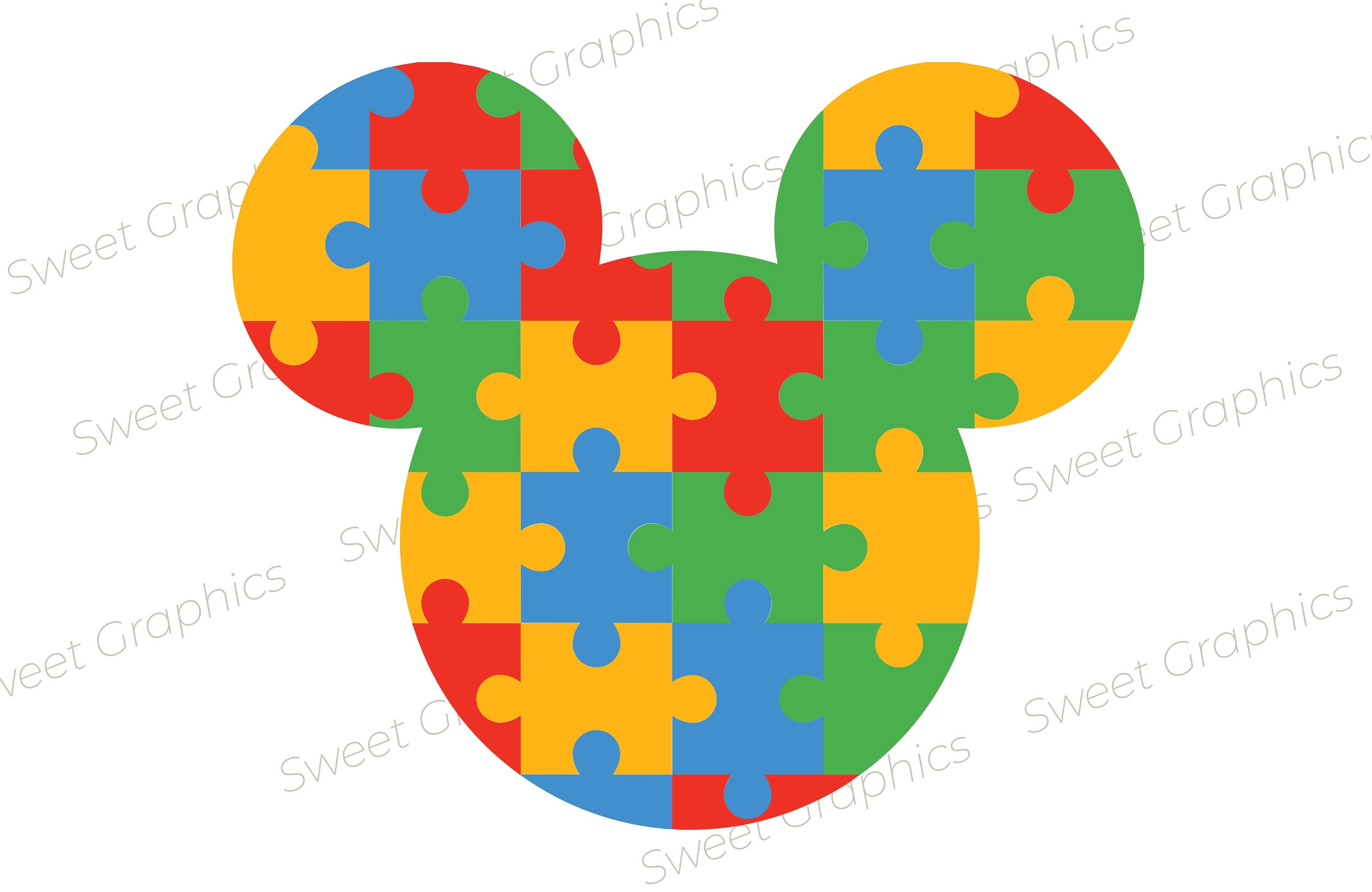 Mickey Autism 1 Svg - Etsy
