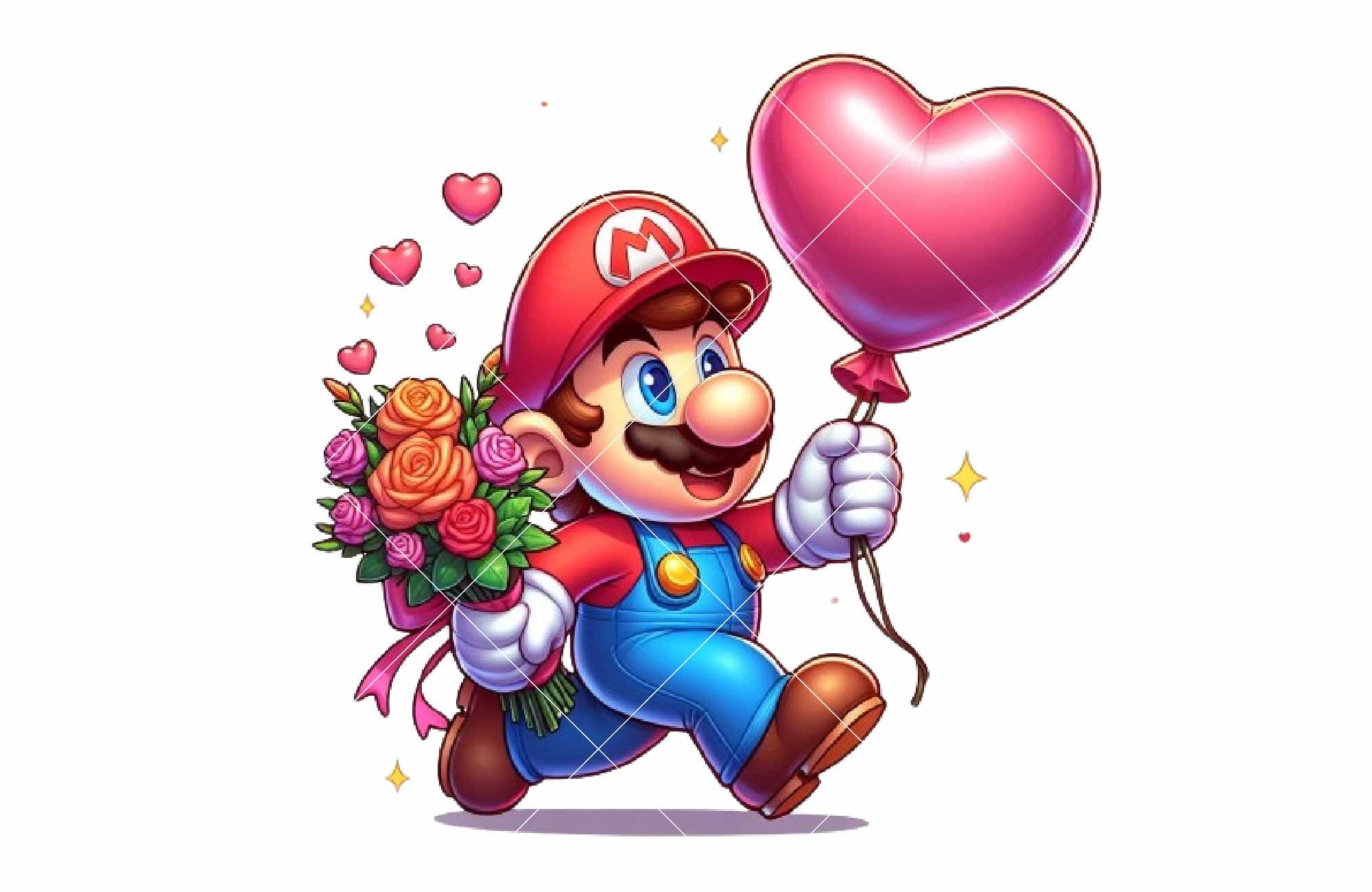 Cute Mario Love PNG Bundle 8 HD Super Mario Love PNG Images Heart ...