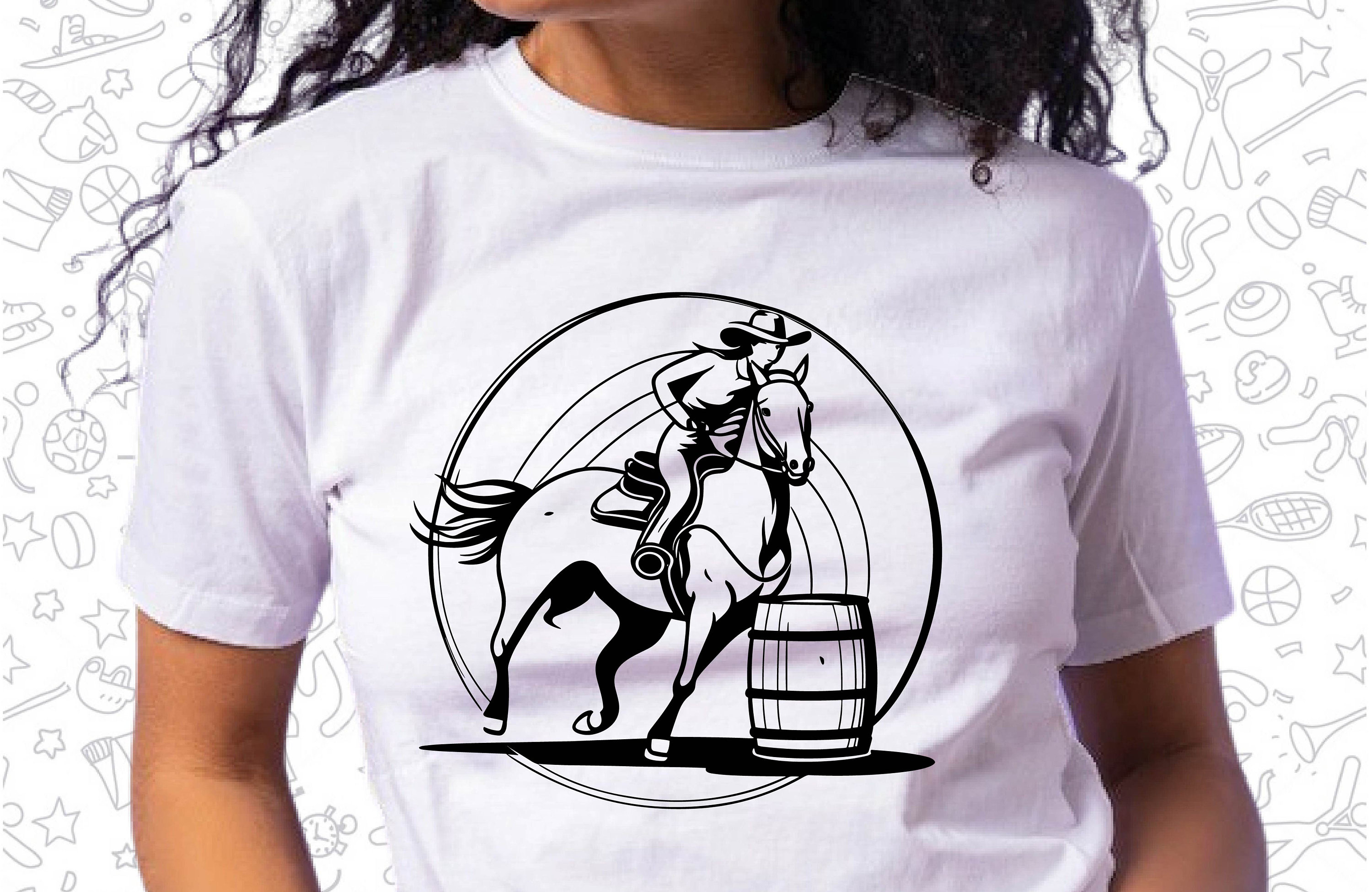 Rodeo Barrel Racer SVG Cut File | Western Rodeo Svg | Barrel Racing Svg ...