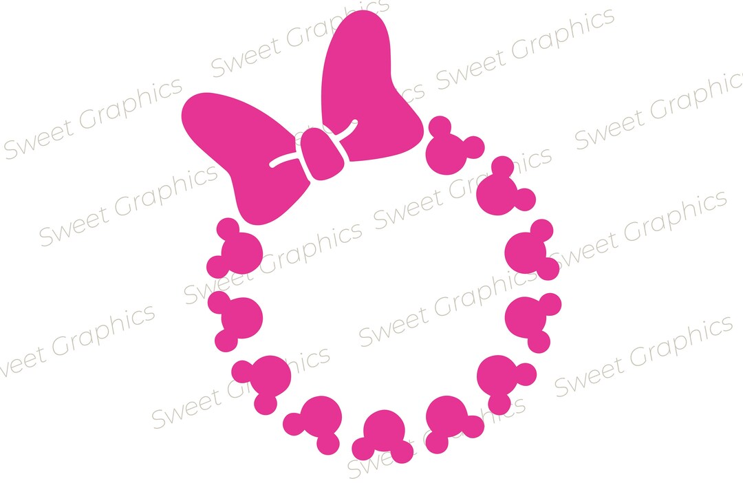 Minnie Circle Monogram Svg - Etsy