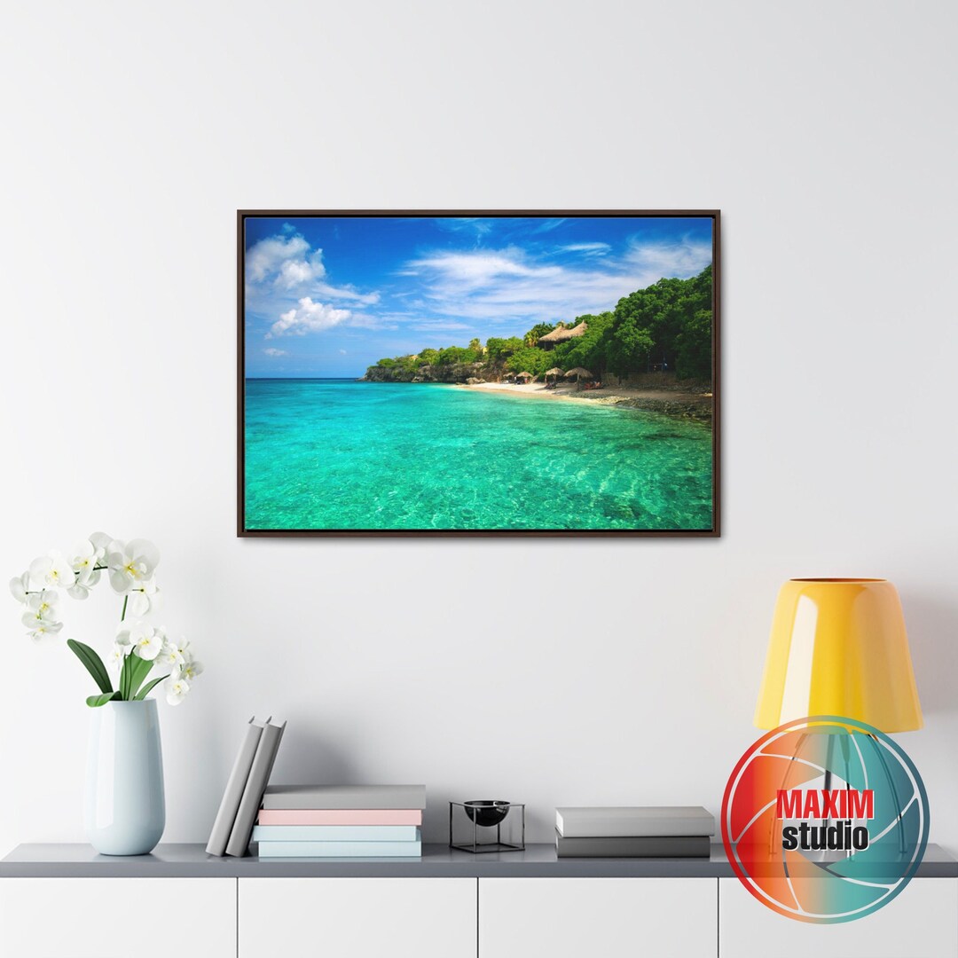Caribbean Beautiful Island Beach Curacao Premium Gallery Canvas Wraps ...