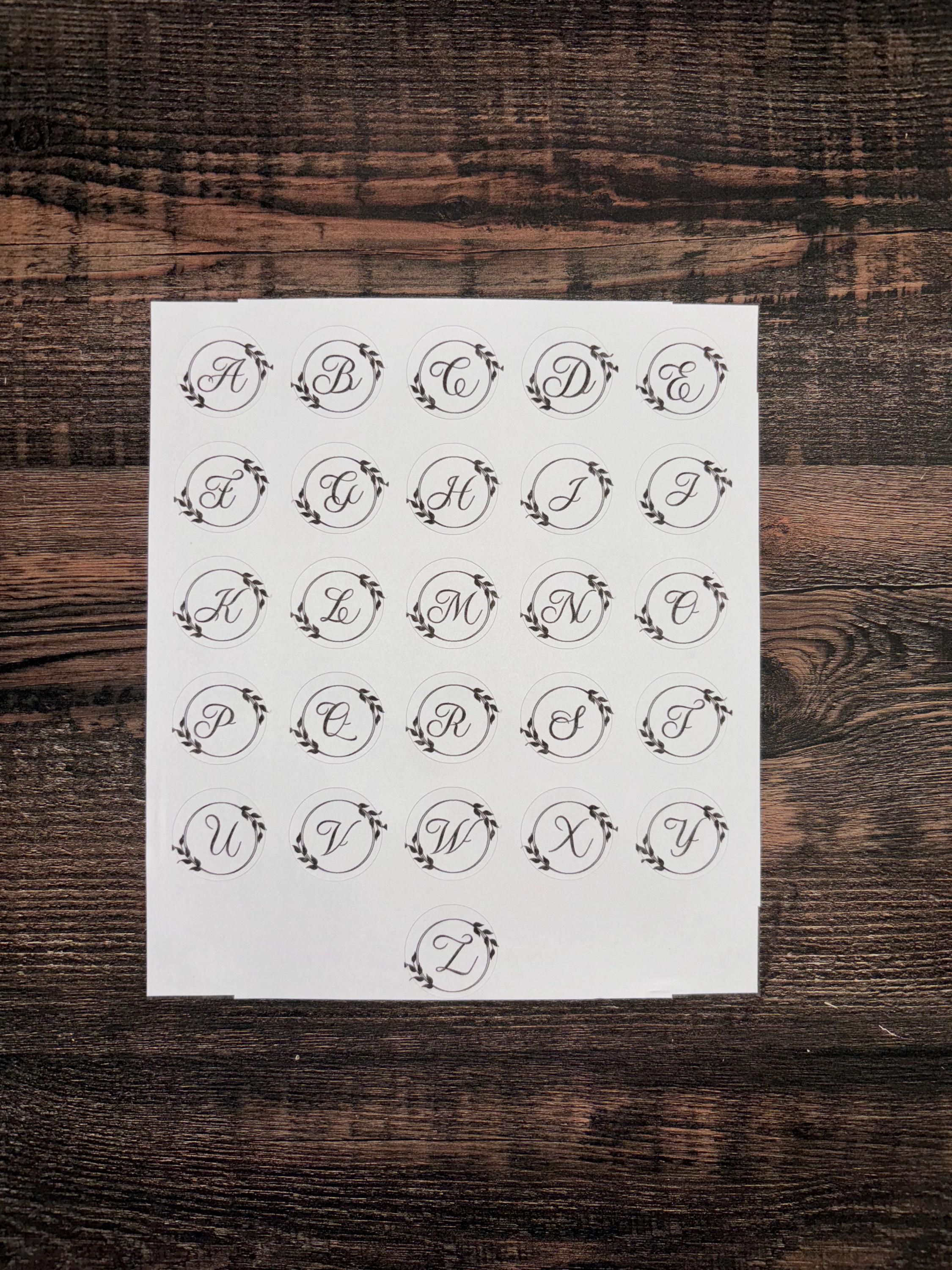 Envelope Seal Stickers- Initial - Etsy
