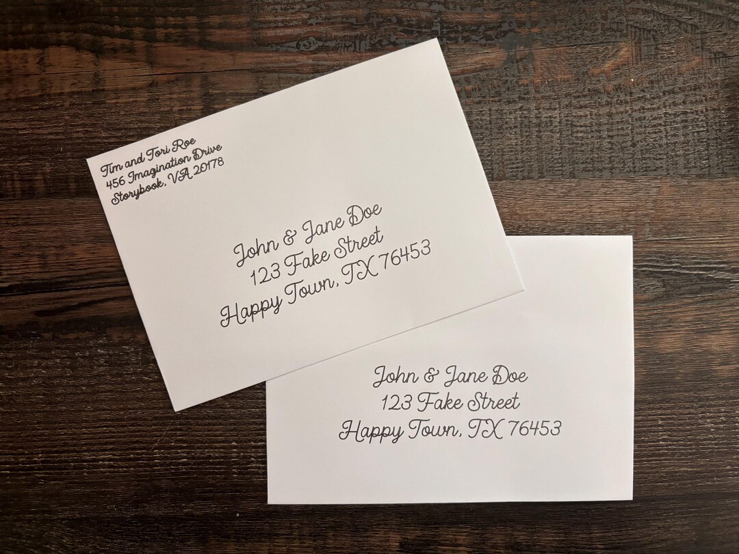 A7 Envelope Addressing - Etsy