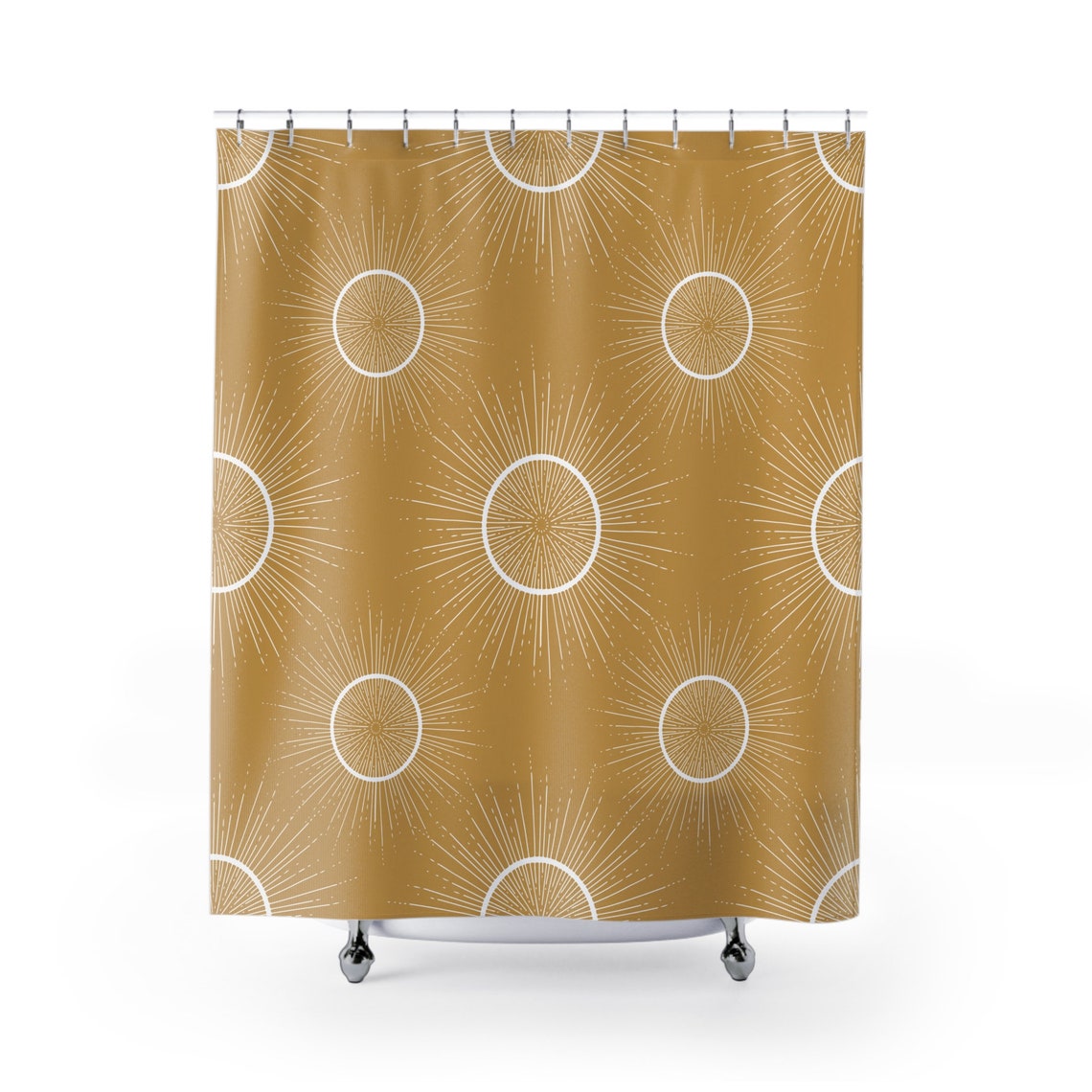 Boho Sun Shower Curtain for Bathroom Decor Gold Sun Boho Bathroom ...