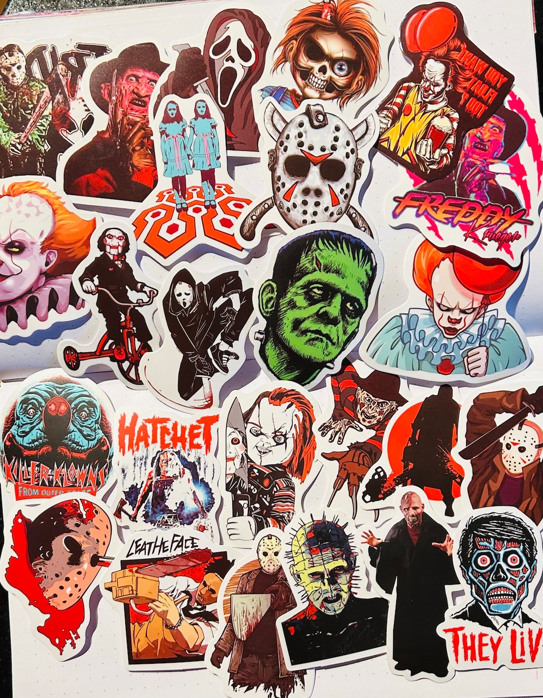 Horror Movie Character Stickers Horror Movie Sticker Pack - Etsy