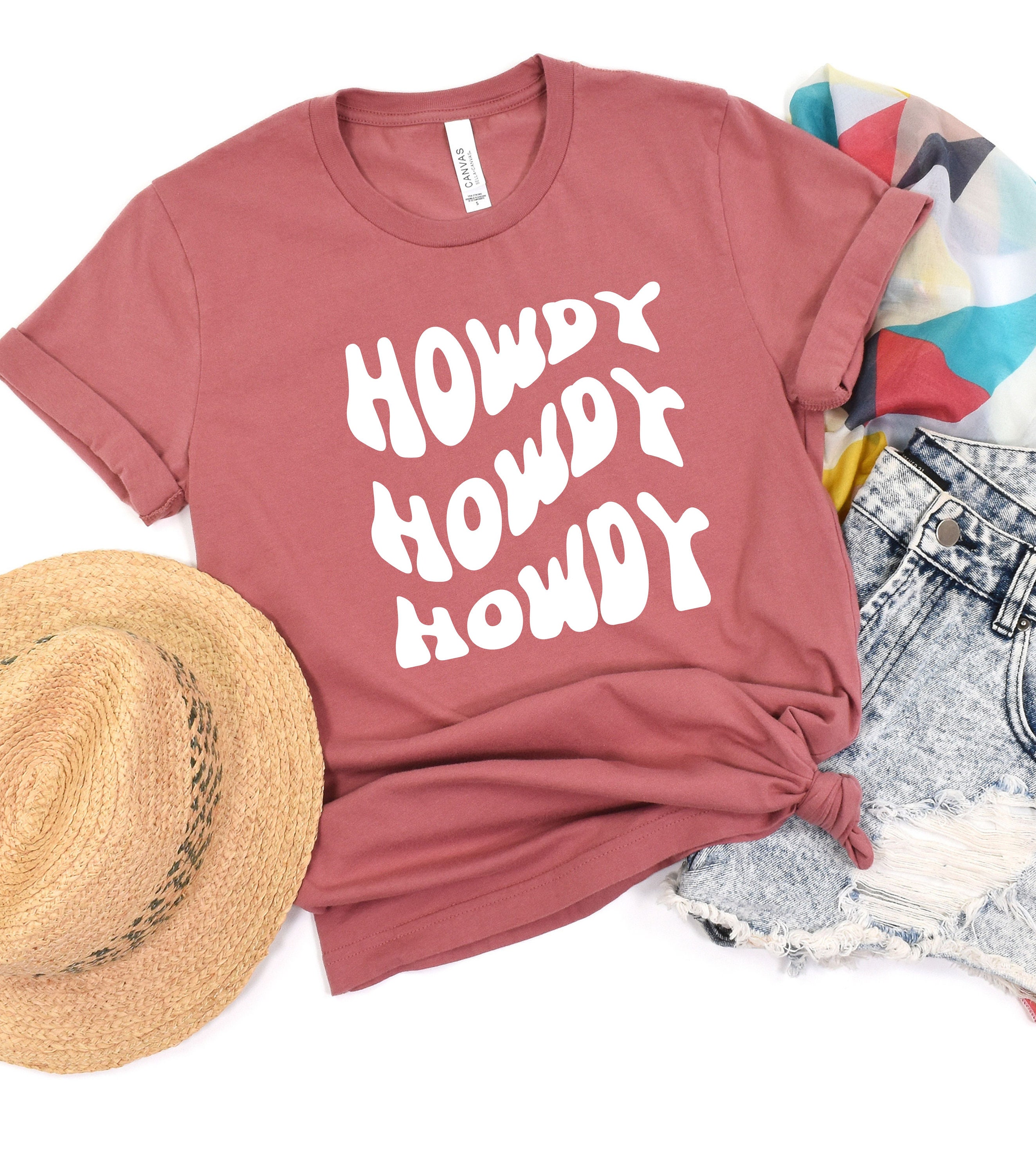 Howdy Wave Girly Teen T-shirt Trendy Gifts for Teens Howdy - Etsy