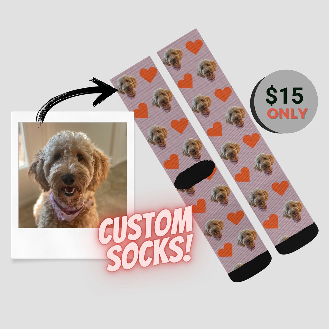 Personalized Face Socks, Custom Socks With Face, Pet Face Socks, Custom ...