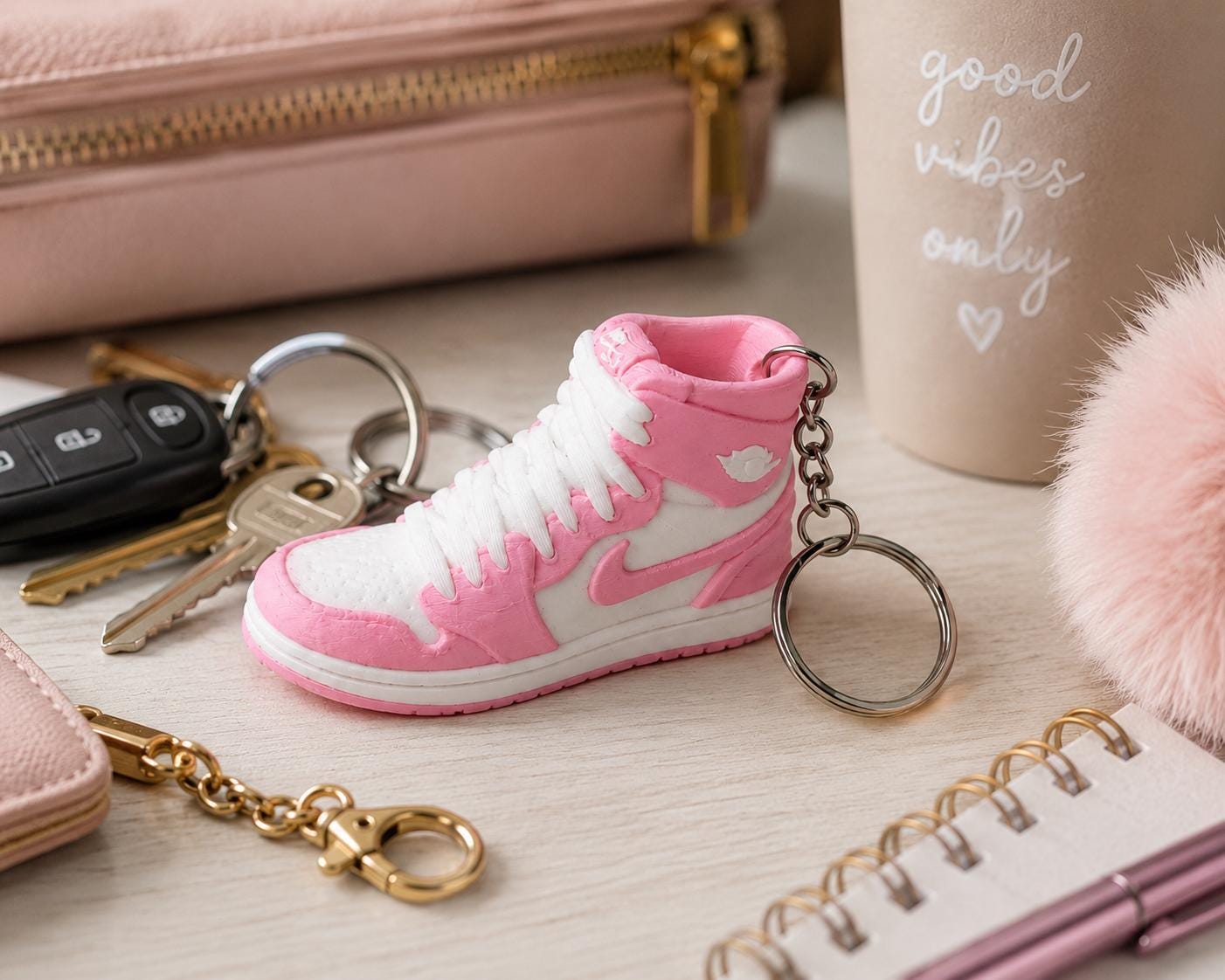 3D Printed Mini Sneaker Keychain | Athletic Shoe Charm for Bags, Keys ...