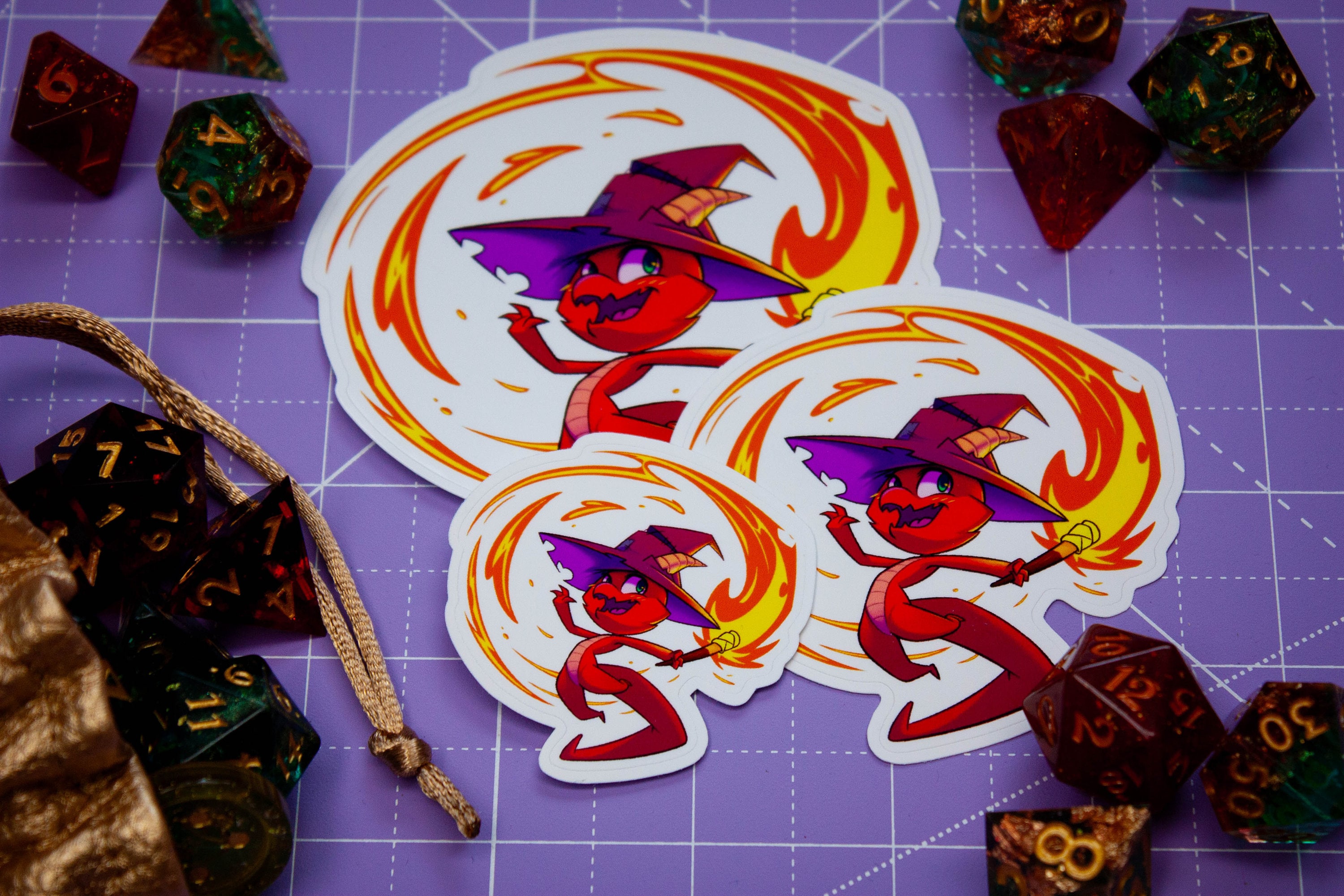 Dnd Pyro Kobold Sticker Handmade Dungeons and Dragons - Etsy