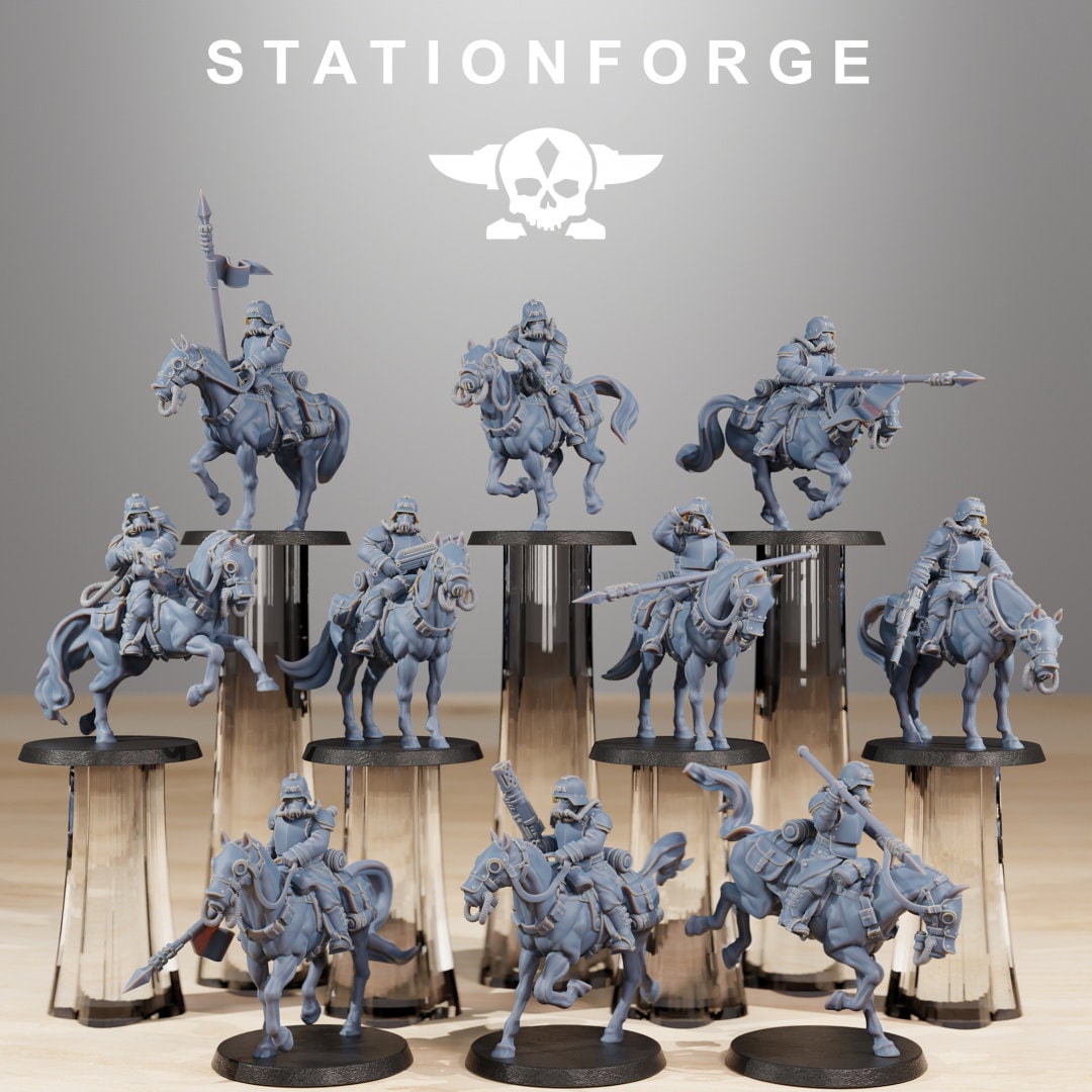 Grim Guard Cavalry 10 Models by Station Forge - Etsy