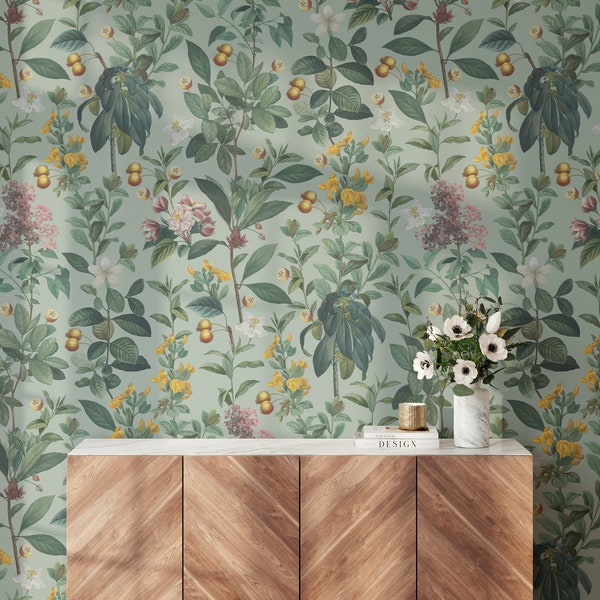 Botanical Wallpaper - Etsy UK