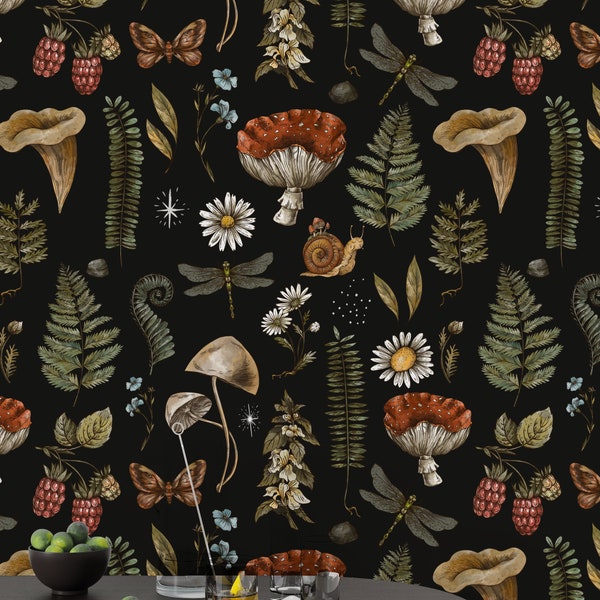 Botanical Wallpaper Etsy New Zealand