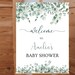 Baby Shower Welcome Sign Eucalyptus Green, 4 Sizes, Editable Template ...