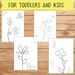 Simple Flower Coloring Pages for Kids , 20 Flower Coloring Sheets ...