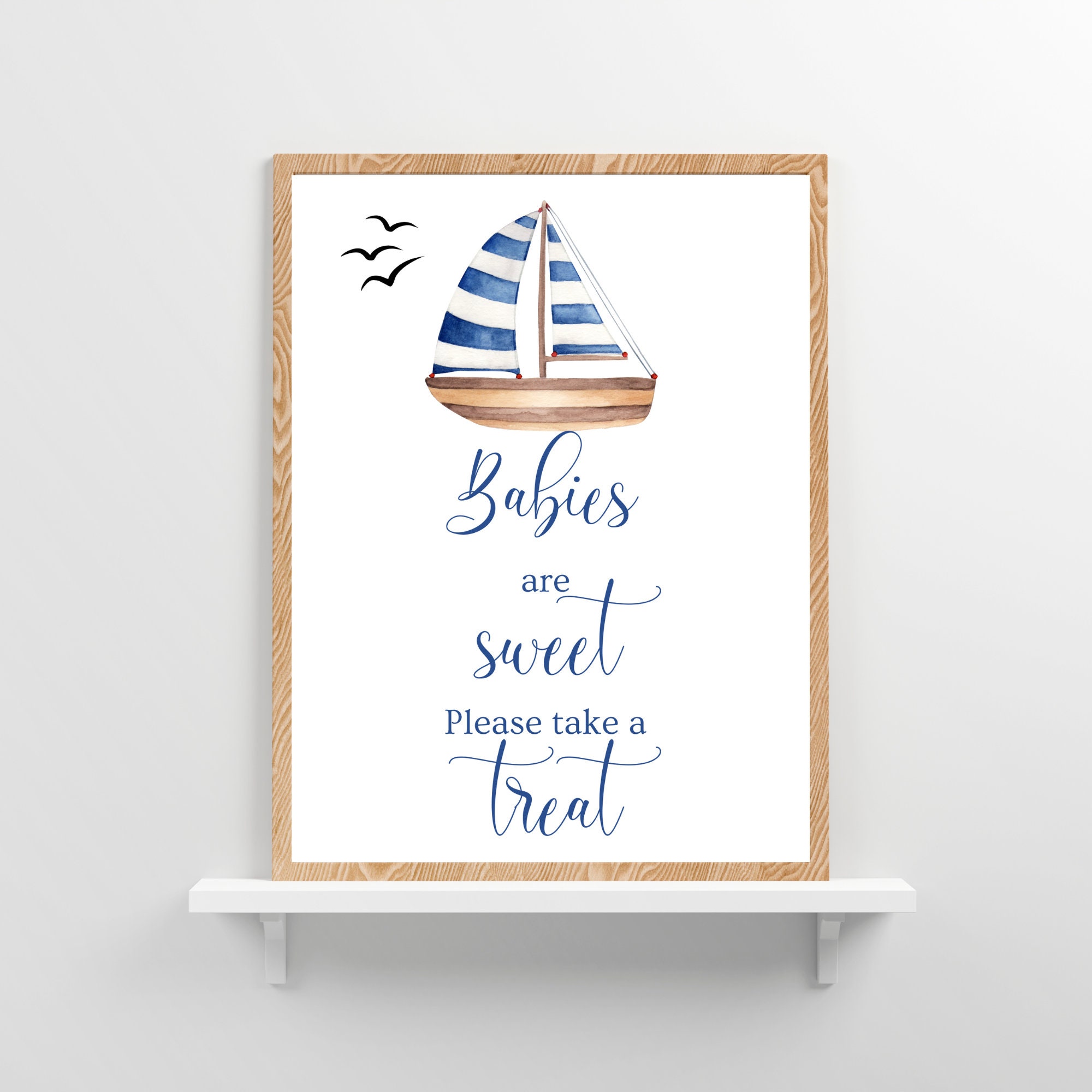 Sailboat Snacks, Sailboat Party Sign, Sweets Birthday Sign, Signs Ocean ...