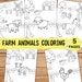 Printable Farm Animals Coloring Pages for Toddlers and Kids, 5 Coloring ...