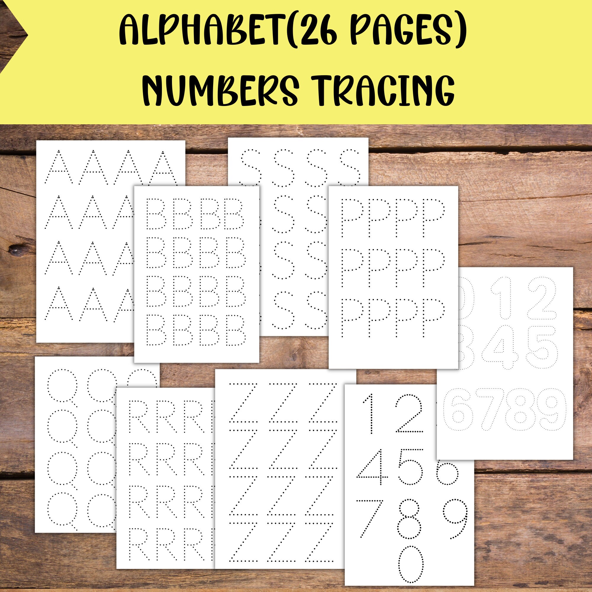 TRACING PRACTICE Mega Bundle 100 PAGES, Preschool Alphabet Tracing Line ...
