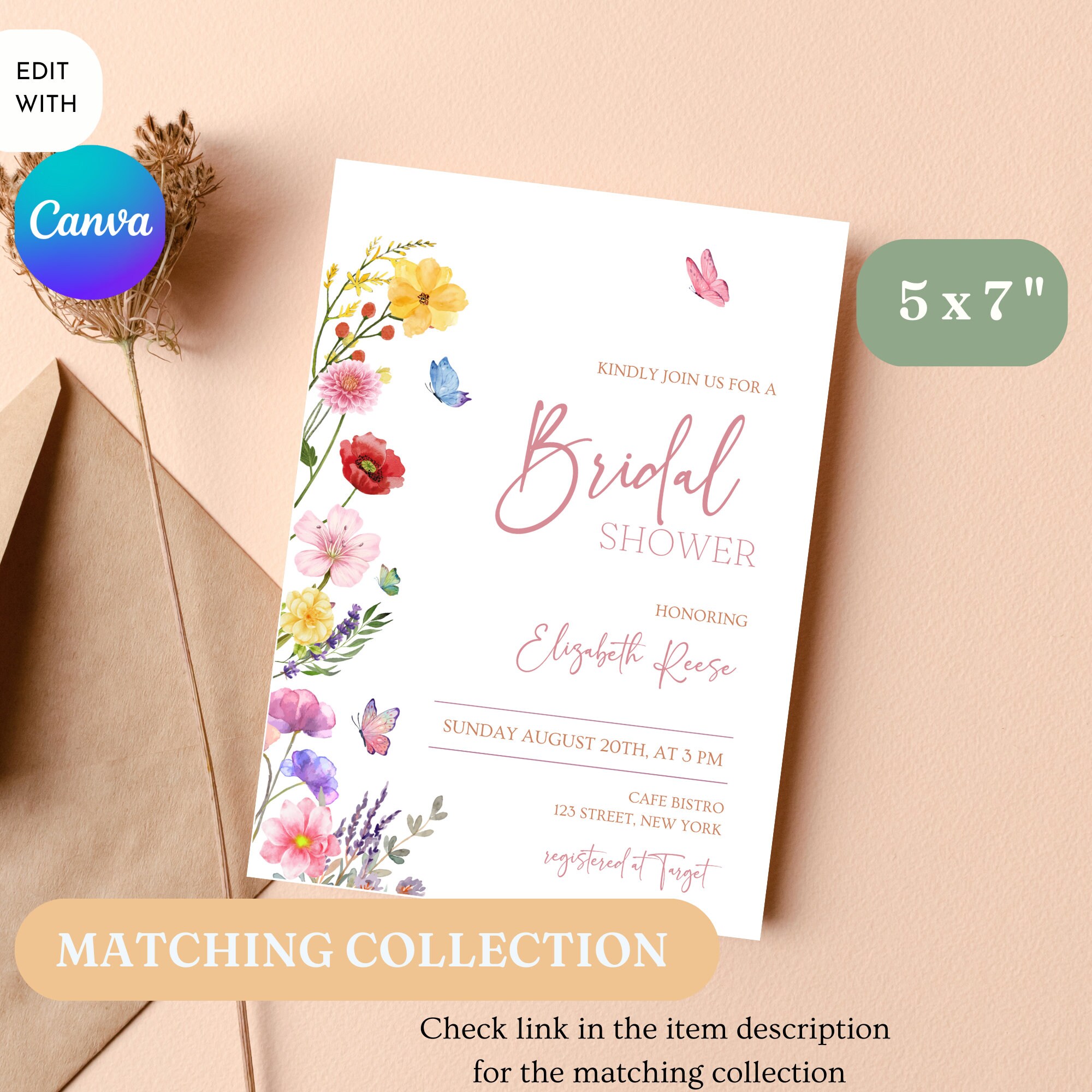 Floral Welcome Sign Template 2 SIZES AVAILABLE Printable - Etsy