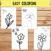 Simple Flower Coloring Pages for Kids , 20 Flower Coloring Sheets ...