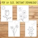 Simple Flower Coloring Pages for Kids , 20 Flower Coloring Sheets ...