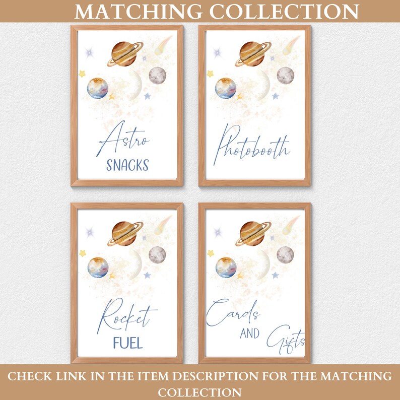 Outer Space Baby Shower Welcome Sign, Galaxy Planets Editable Template ...