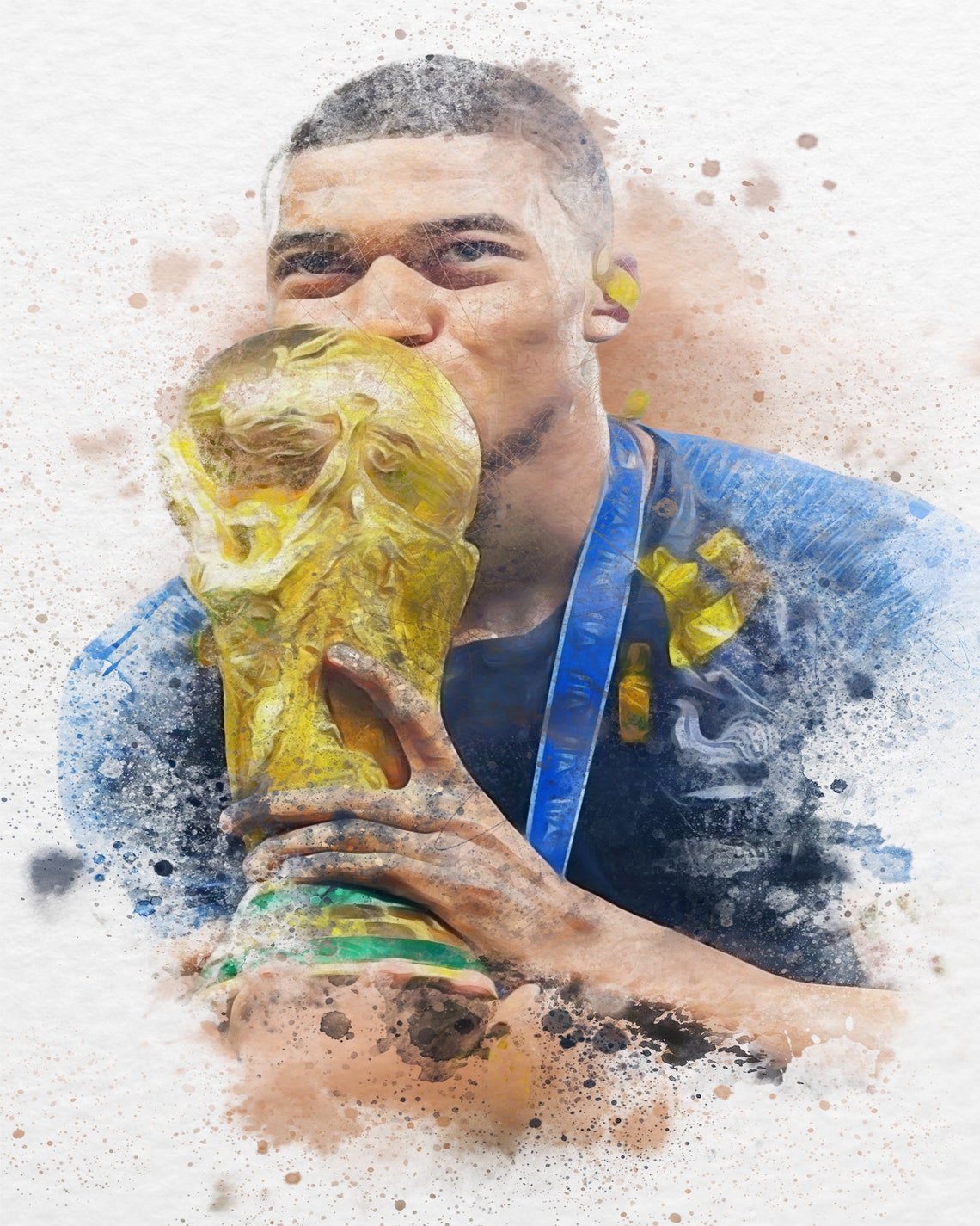 Kylian Mbappe Poster: Stunning Digital Art for Football Enthusiasts ...