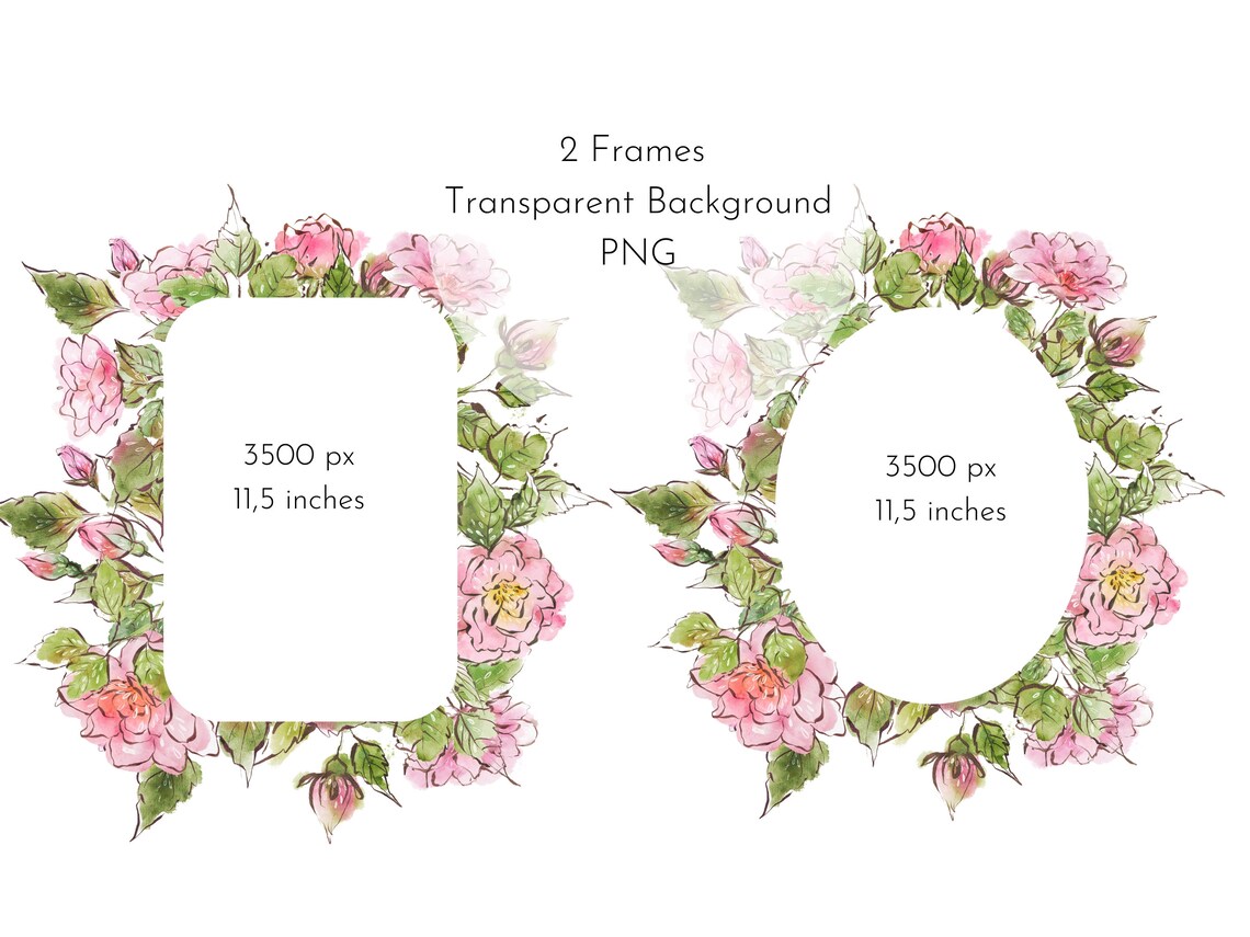 Roses Watercolor Clipart, Rose Floral PNG Clipart, Pink Flowers Clipart ...