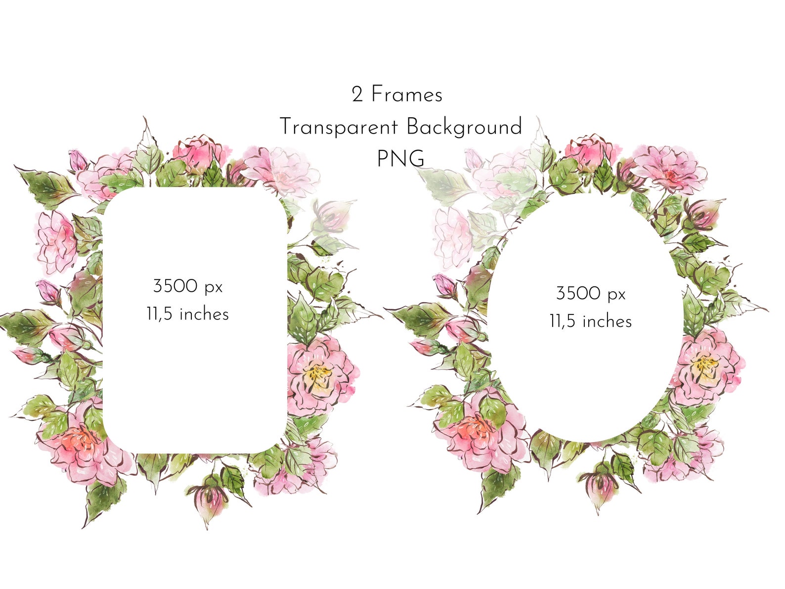 Roses Watercolor Clipart, Rose Floral PNG Clipart, Pink Flowers Clipart ...