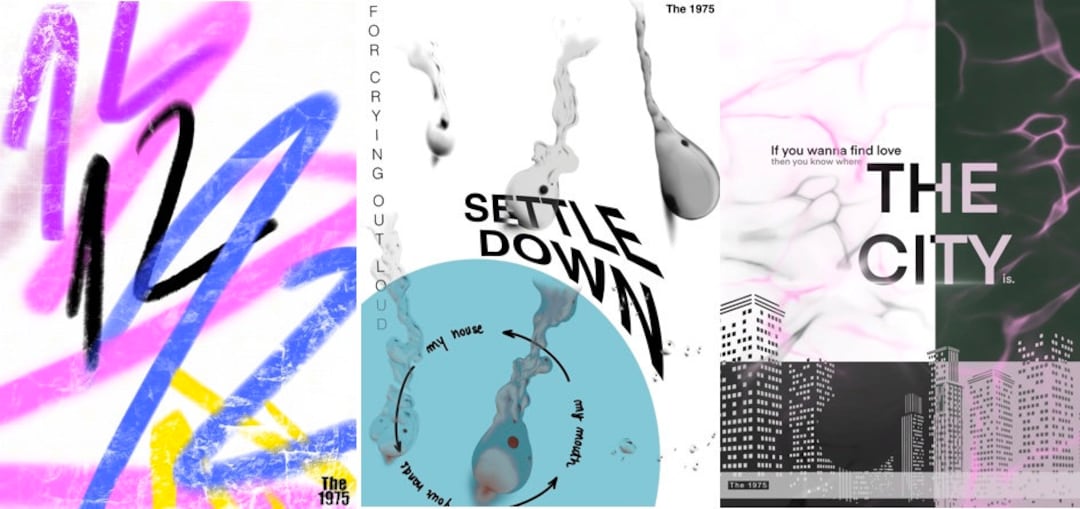 12 Settle Down & the City the 1975 Poster Bundle / Wall Art - Etsy