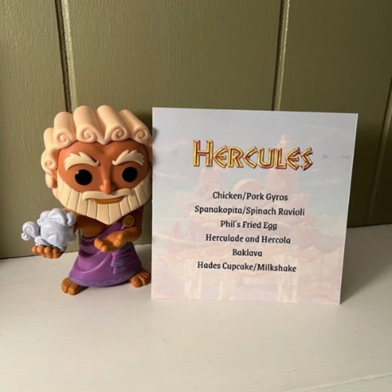 Animated Movie Dinner Menu Collection (physical) - Etsy