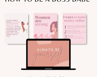 150 Boss Babe Instagram Posts | Done for You Faceless Digital Marketing With PLR | Hustle ...
