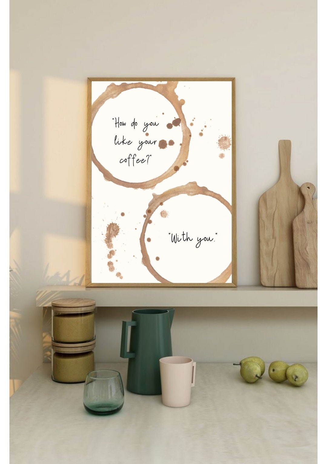 How Do You Like Your Coffee With You. Caffeine Mug Stain Poster, Cafe ...