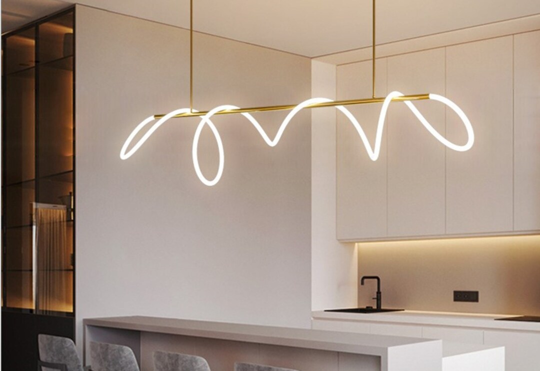 Modern Long Hose LED Ceiling Chandelier Stylish Pendant - Etsy
