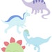Cute Pastel Color Dinosaurs Clipart Ready for Print - Clipart Dinos SVG ...