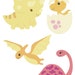 Cute Pastel Color Dinosaurs Clipart Ready for Print - Clipart Dinos SVG ...