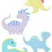 Cute Pastel Color Dinosaurs Clipart Ready for Print - Clipart Dinos SVG ...