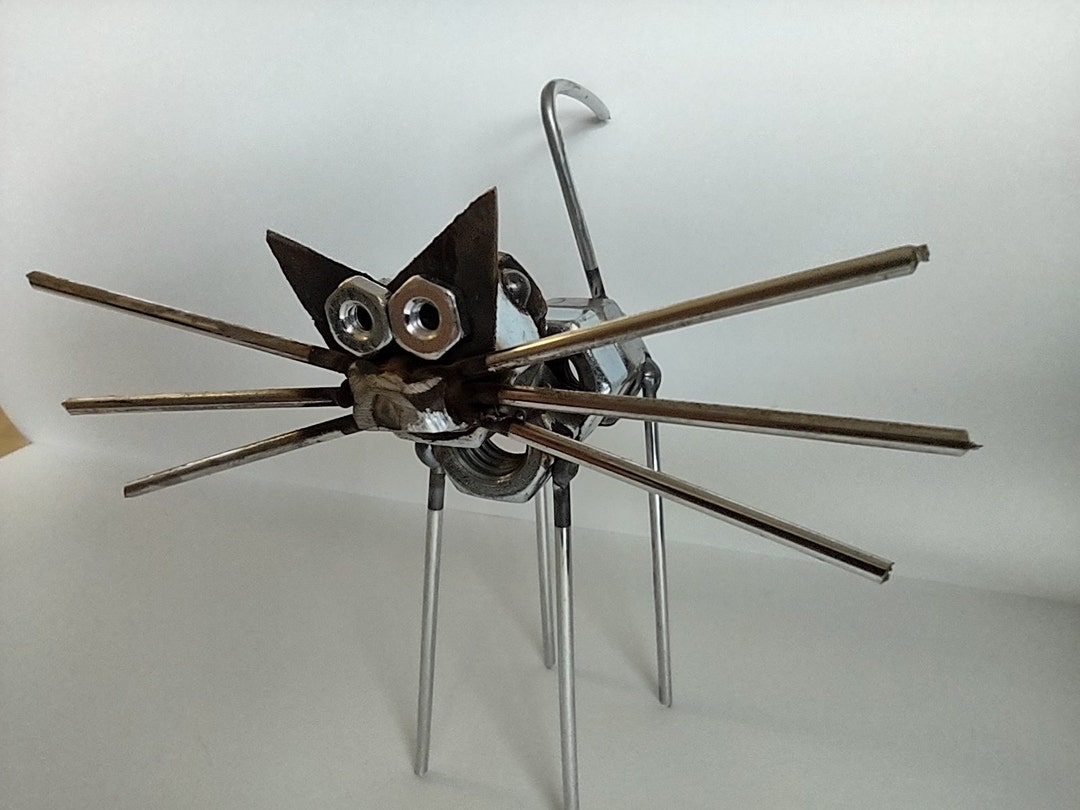 Cat Metal, Handmade, Welded, Nuts and Bts Cat, Metal Welded, Screws and ...