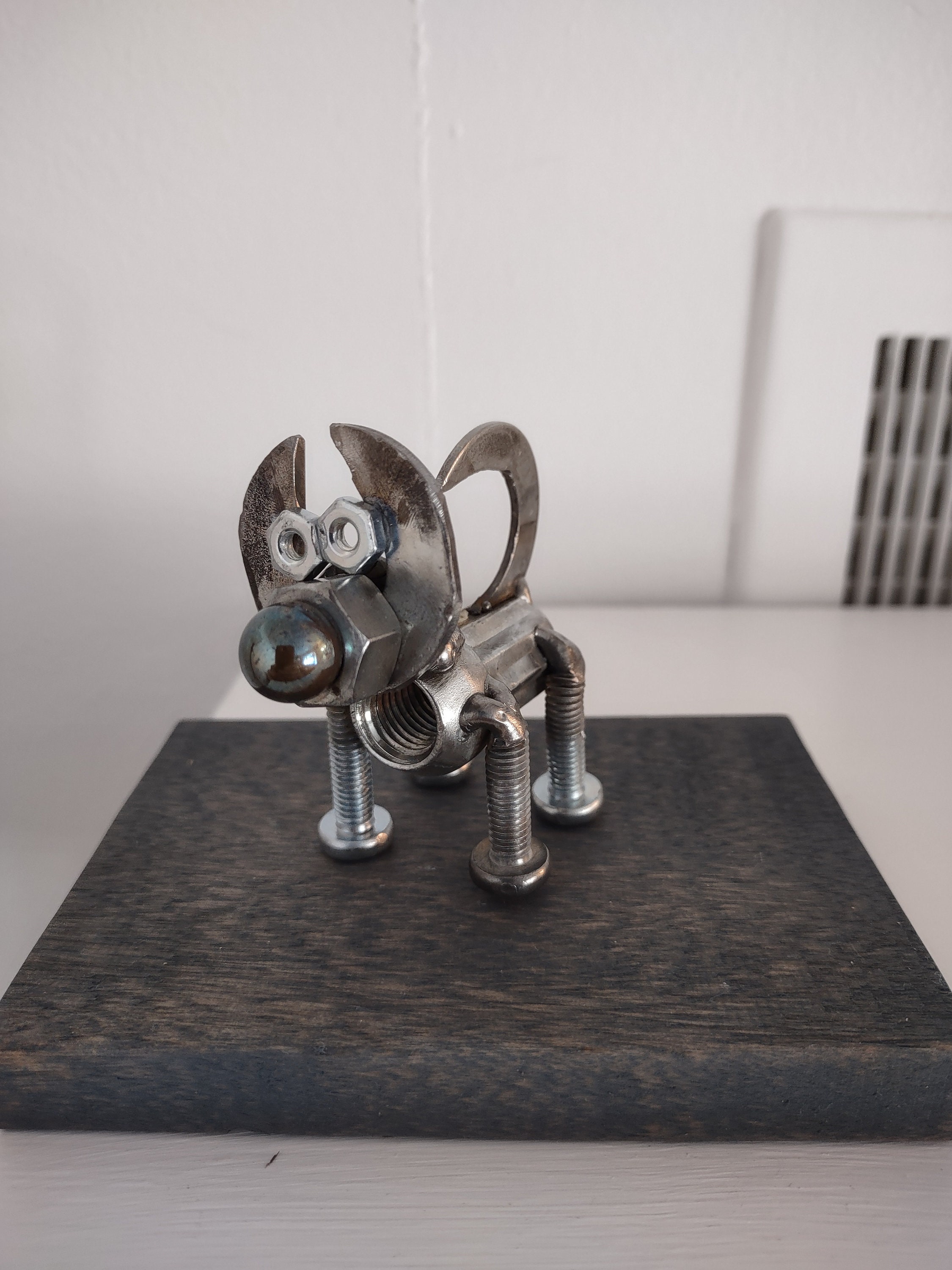 Metal Dog Husky Pup Personalized Metal Welded Sculpture Nuts and Bolts ...