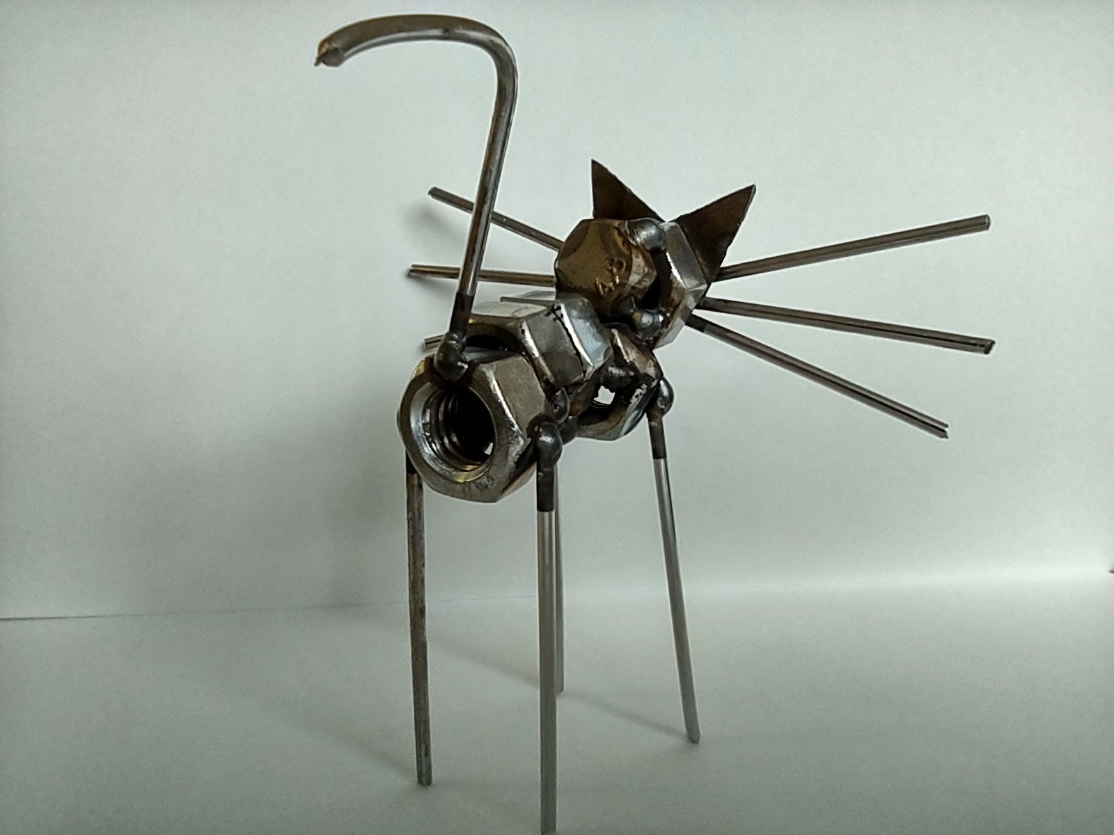 Cat Metal, Handmade, Welded, Nuts and Bts Cat, Metal Welded, Screws and ...