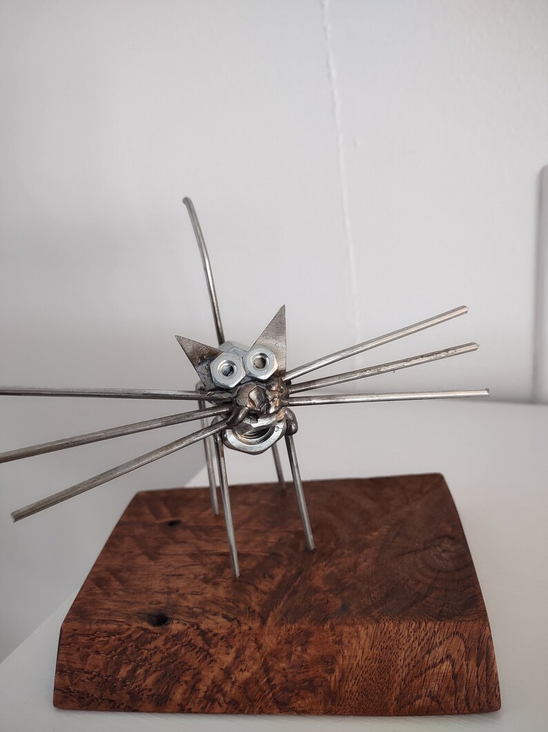 Metal Cat With Display! Personalized!meow! Nuts and Bolts, Cat Screws ...