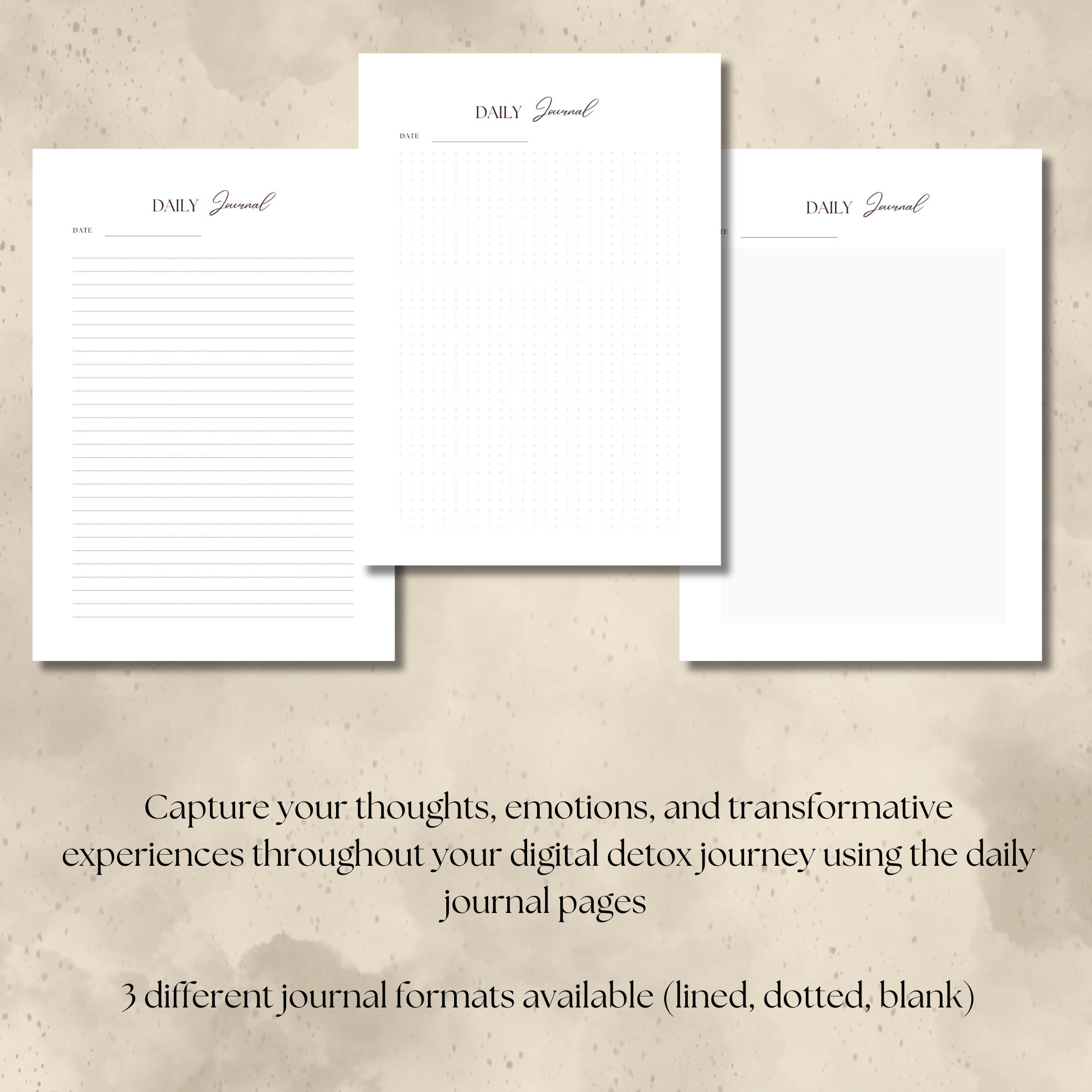 Digital Detox Planner Printable Journal Social Media Detox Printable ...