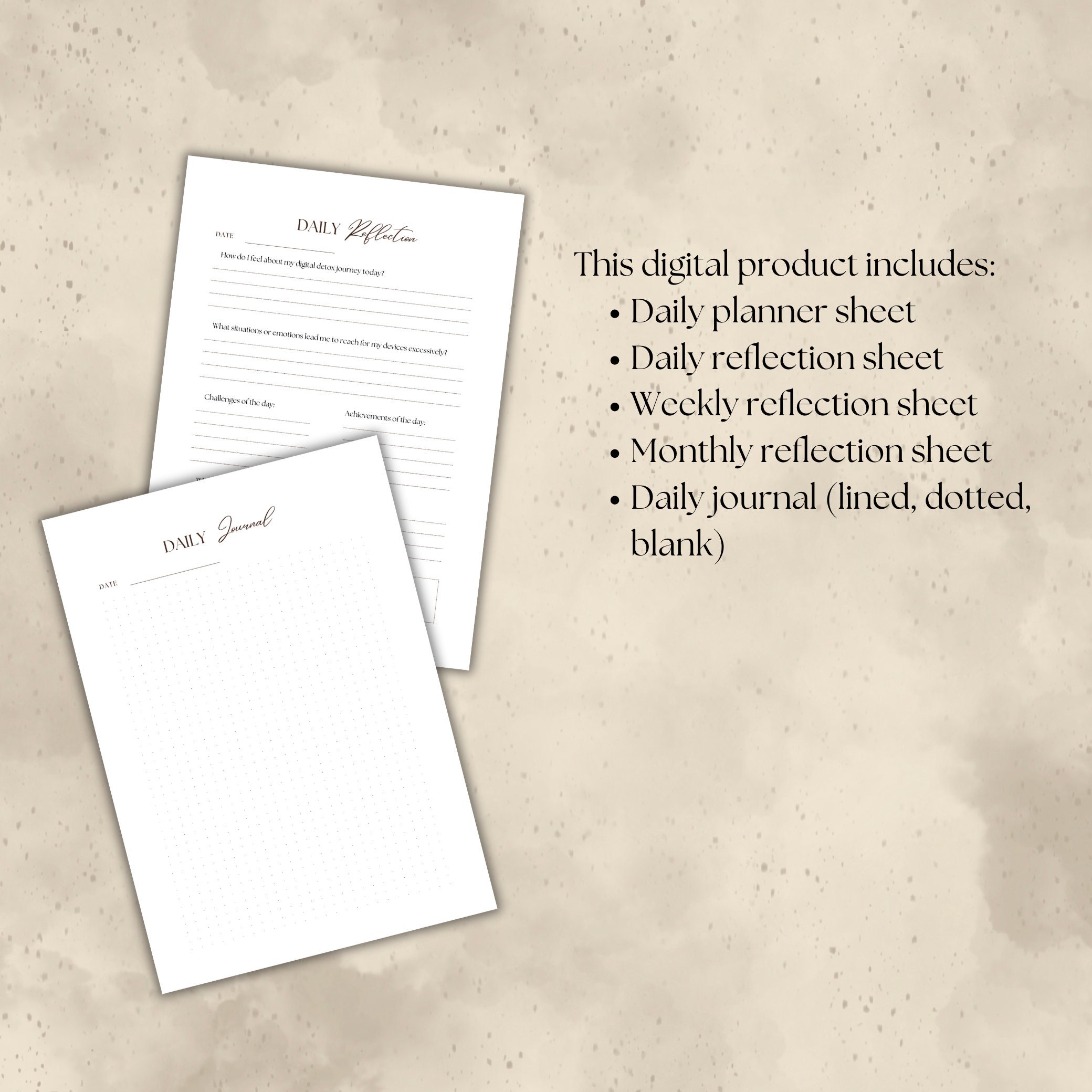 Digital Detox Planner Printable Journal Social Media Detox Printable ...