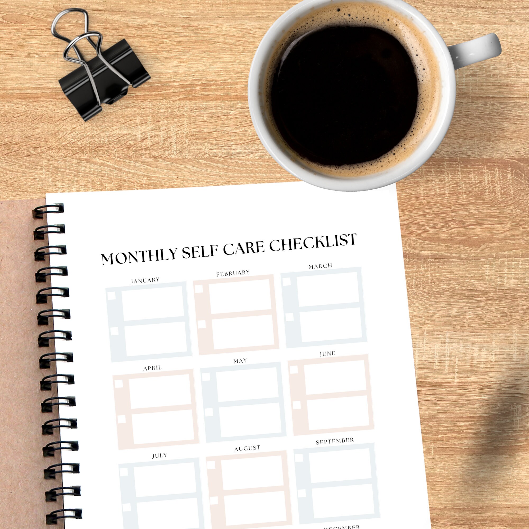 Self Care Checklist Planner Printable Self Care Tracker Weekly Self ...