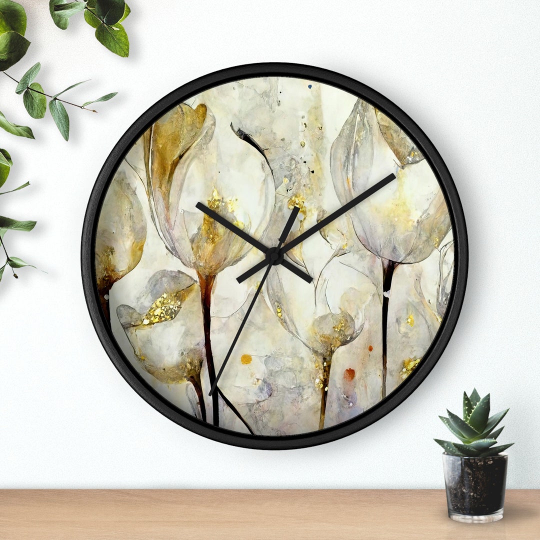 Art Wall Clock, Wall Decor, Kitchen Wall Clock, Bedroom Wall Clock, - Etsy