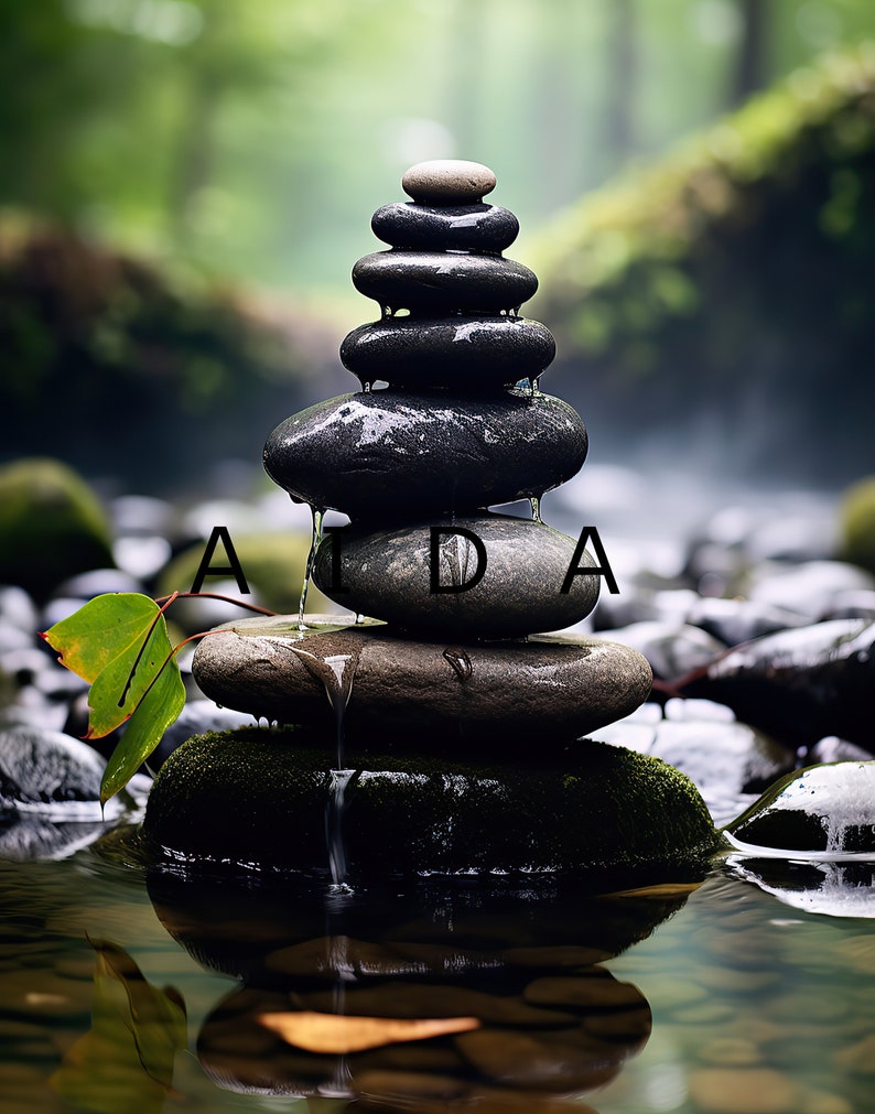 Meditation Rocks, Photographs, Instant Gifts, AI Artwork, Wall Art ...