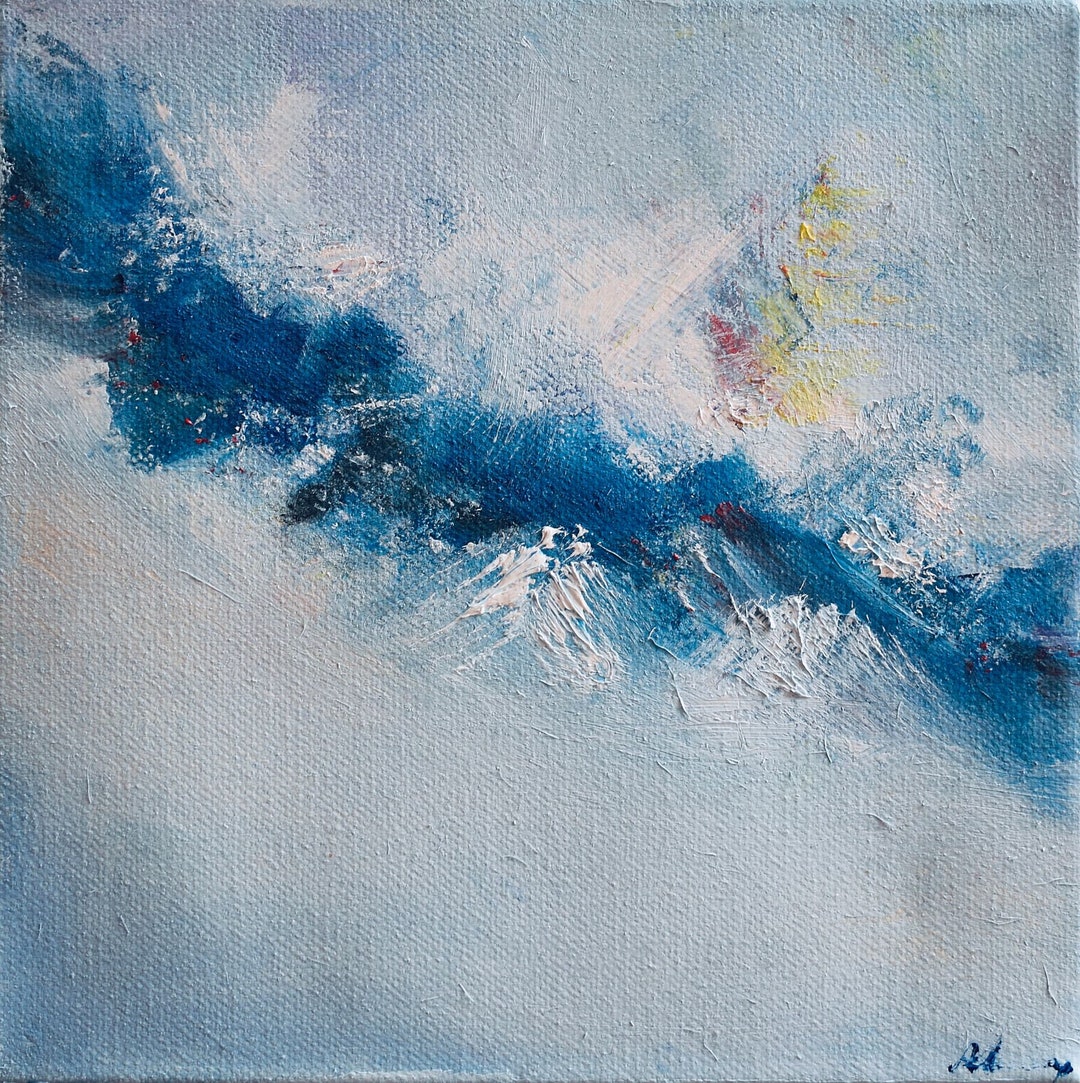 Blue Mountains Abstract Art Print - Limited Prints of Oil Painting - Etsy