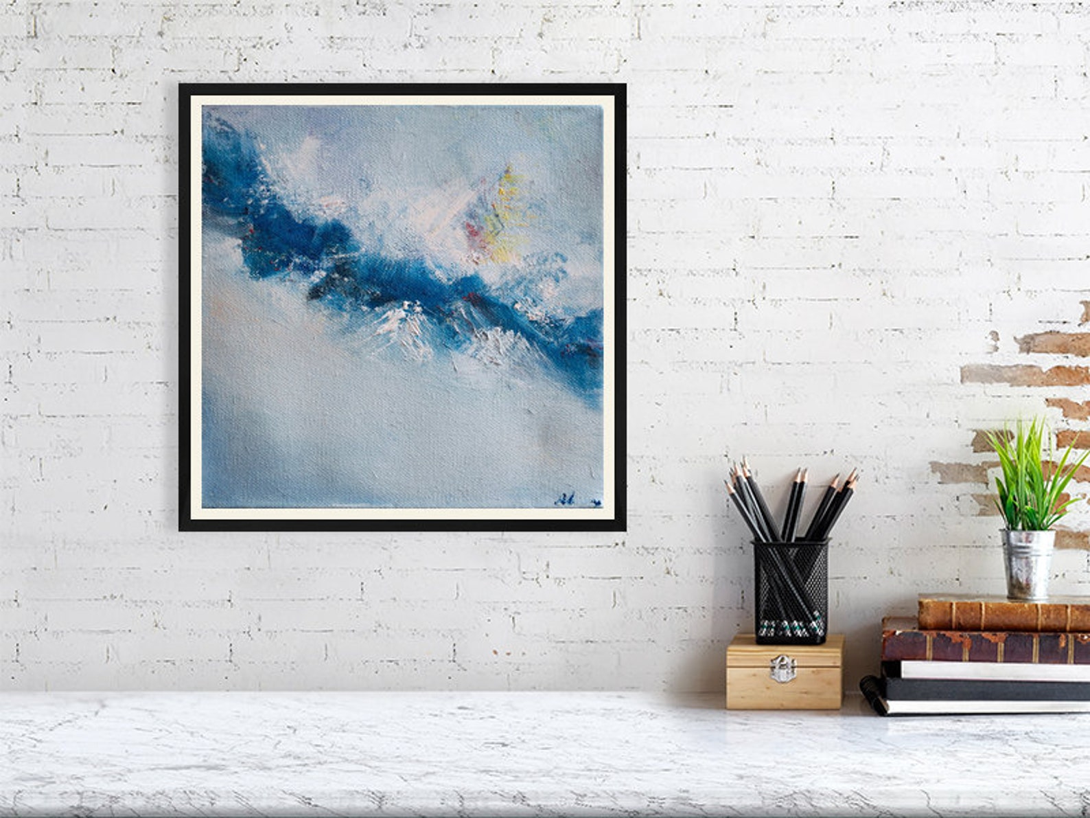 Blue Mountains Abstract Art Print Limited Prints of Oil Painting - Etsy